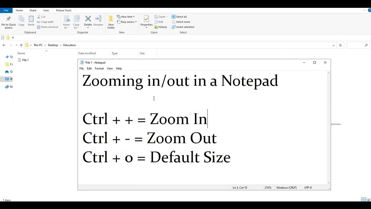 How to zoomed in and zoomed out in notepad text #computertips #techhowto #pc #productivityhacks ...