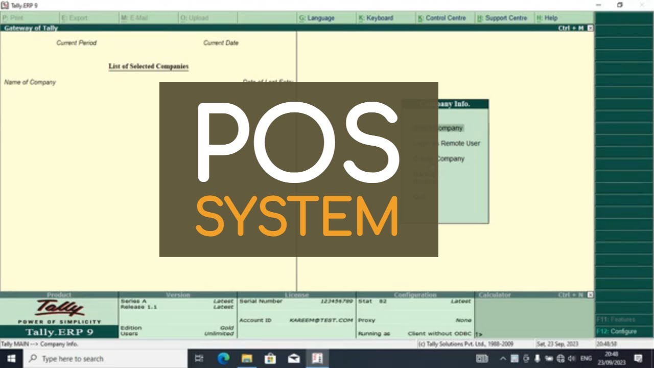 How to Setup a Point-Of-Sale (POS) System in Tally ERP9? - YouTube