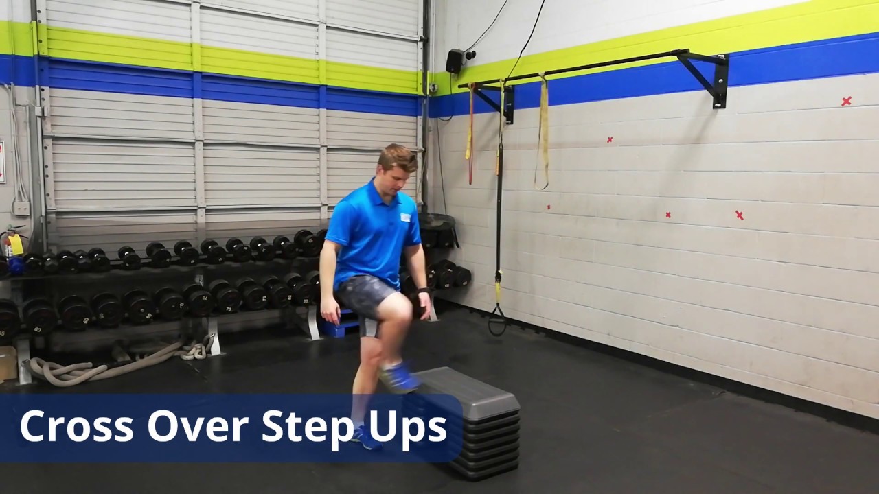 Cross-Over Step Ups - YouTube
