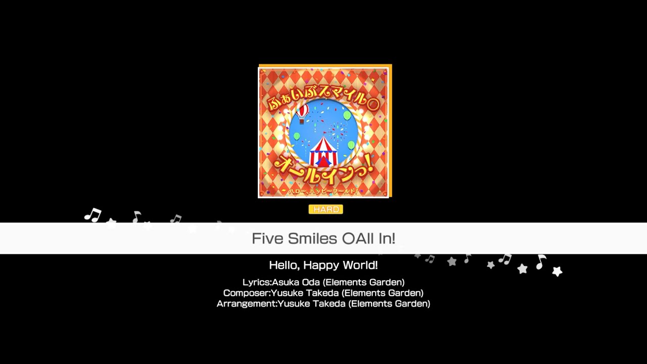 [Hard] Five Smile All In! - Hello, Happy World! || BanG Dream! Girls ...