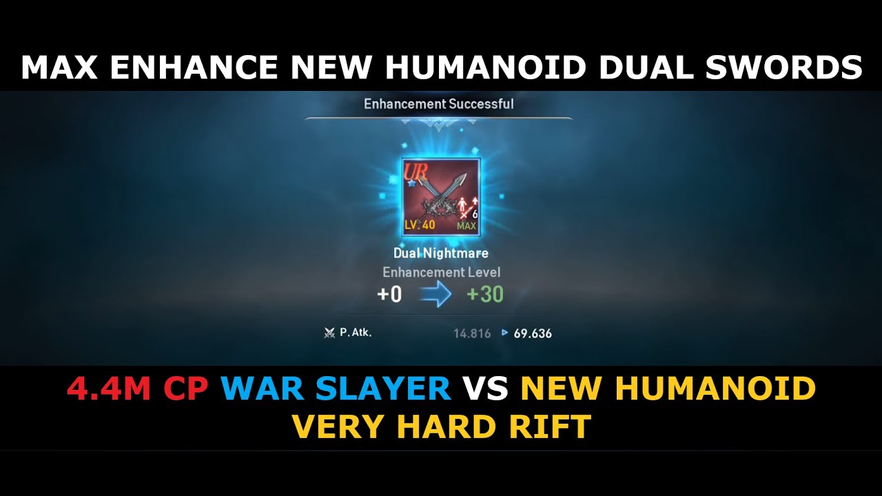 Lineage 2 Revolution +30 NEW Humanoid Dual Swords VS NEW HUMANOID RIFT ...