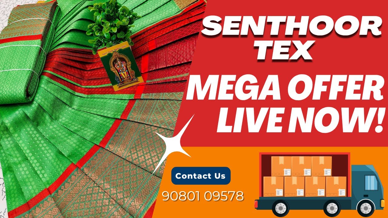 🌸Senthoor Tex lights up your look! 🪔 Diwali Saree Sale + Daily Live fun ...