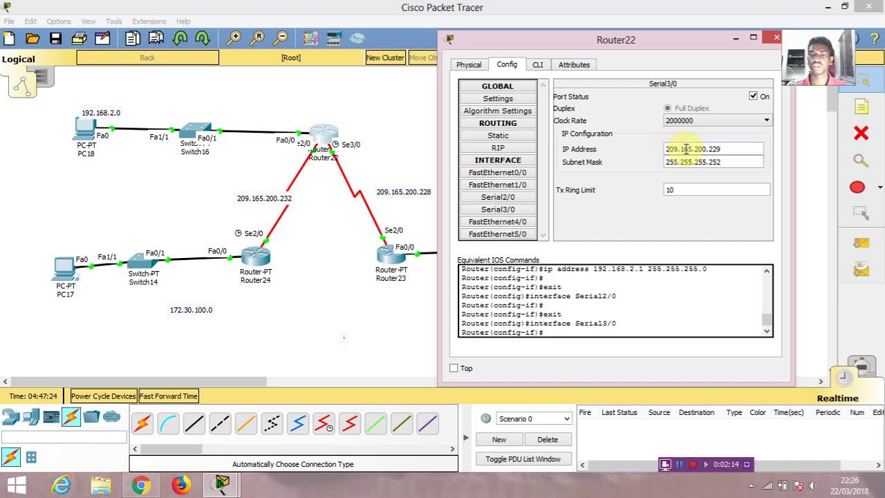 Dynamic routing version 2 using 3 routers - YouTube