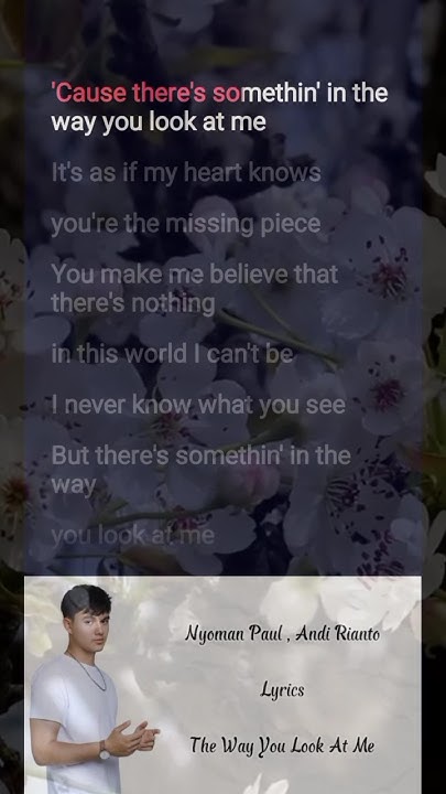 Lirik Lagu The Way You Look At Me - Nyoman Paul feat Andi Rianto #shorts - YouTube