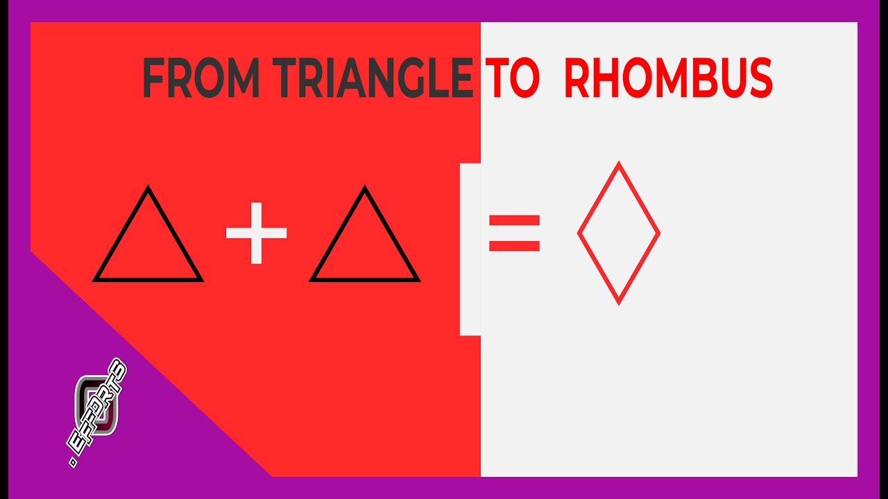 How To Draw Rhombus Parallelogram Shape From Triangle Using Inkscape ...