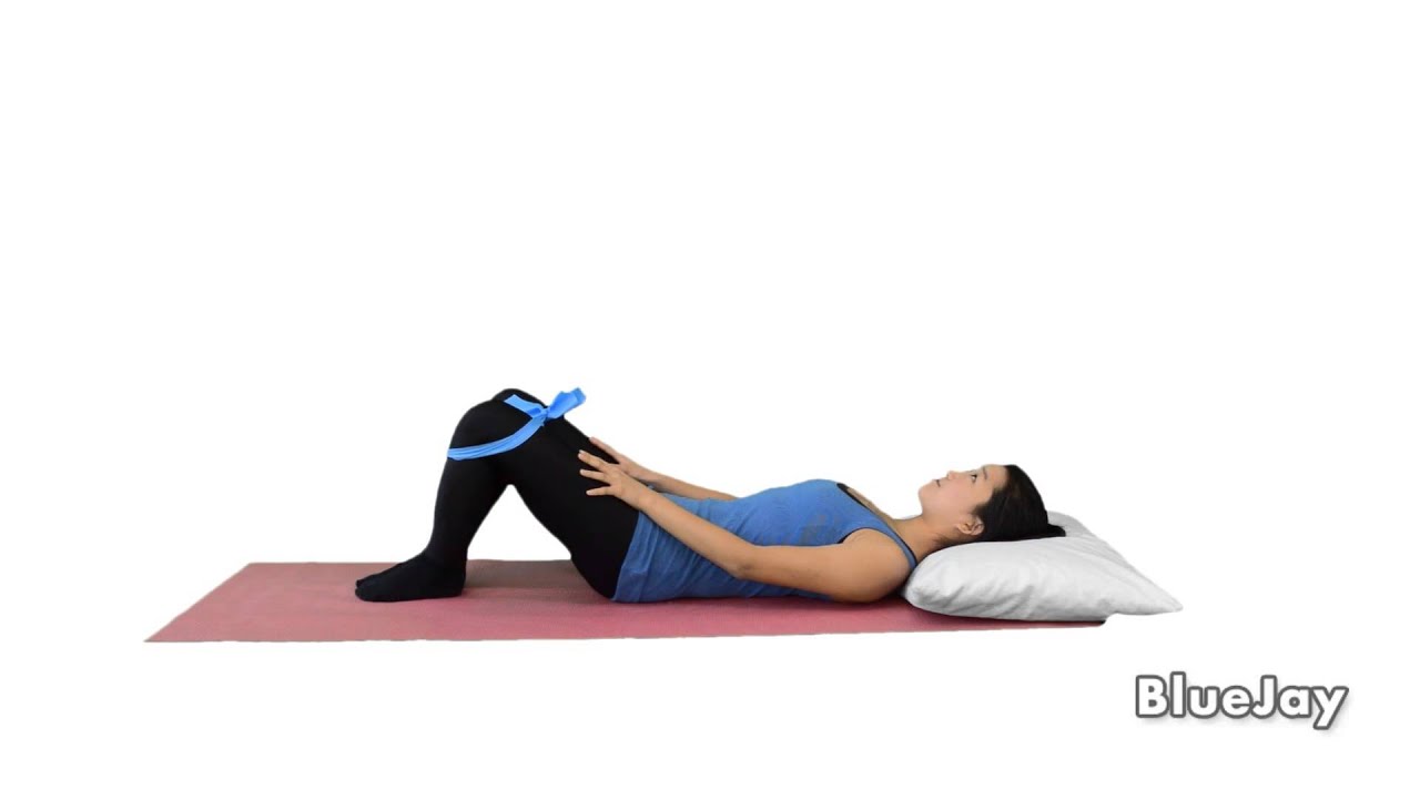 205 Gluteal Transverse Abdominal Strengthening with Thera Band - YouTube