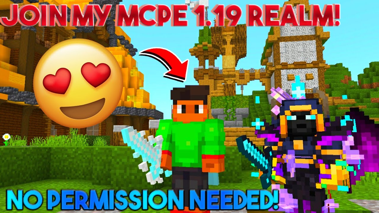Join My Mcpe 1.19 Realm | No permission Needed | Hazlewood SMP S1 ...