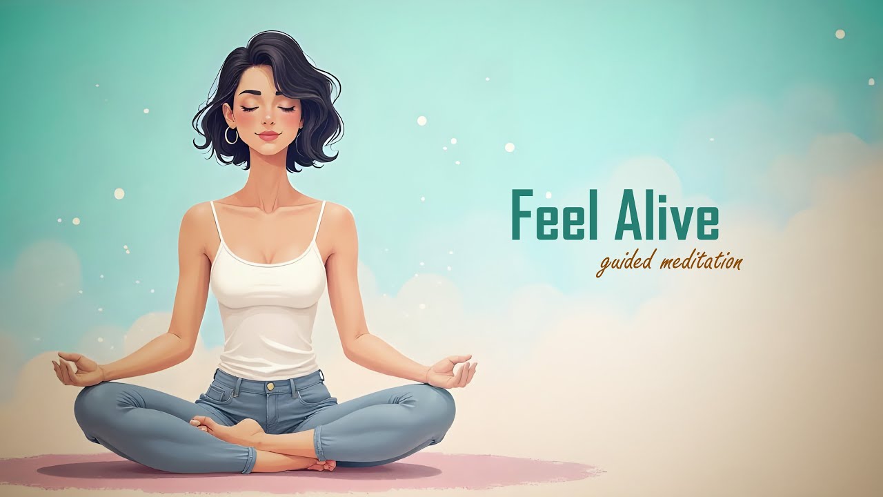 Guided Meditation To Feel Alive and Peaceful (refreshing ambience) - YouTube