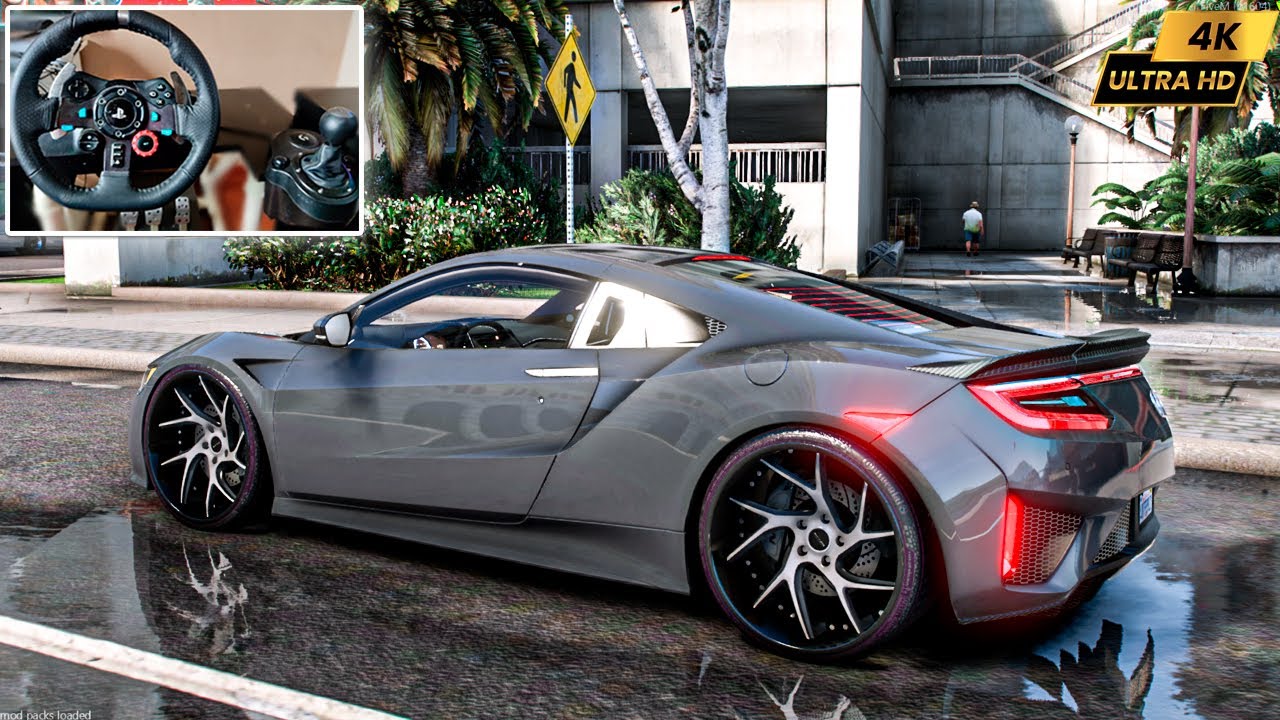 Acura NSX | Grand Theft Auto 5 (GTA V) | Logitech G29 Gameplay - YouTube