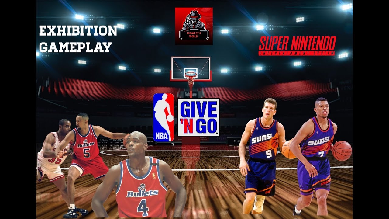 NBA Give 'N Go Gameplay |SNES| With Commentary |Suns vs Bullets| - YouTube