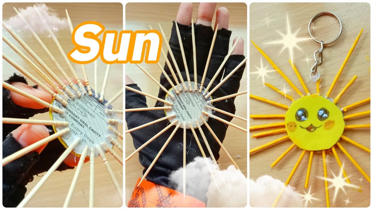 Spiky Sun toothpicks keychain idea's,ouch! be careful 😉 - YouTube