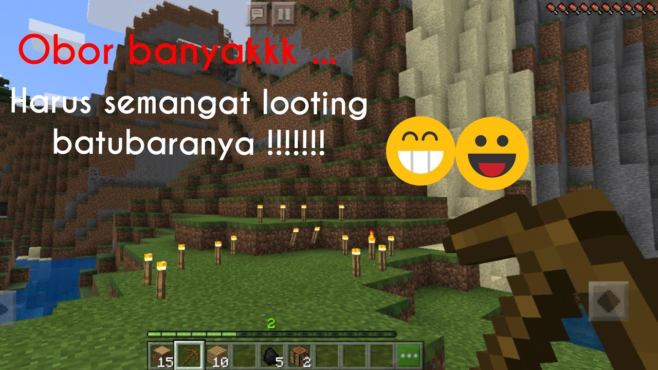 Minecraft : Cara menemukan batu bara untuk membuat obor | #MINECRAFT # ...