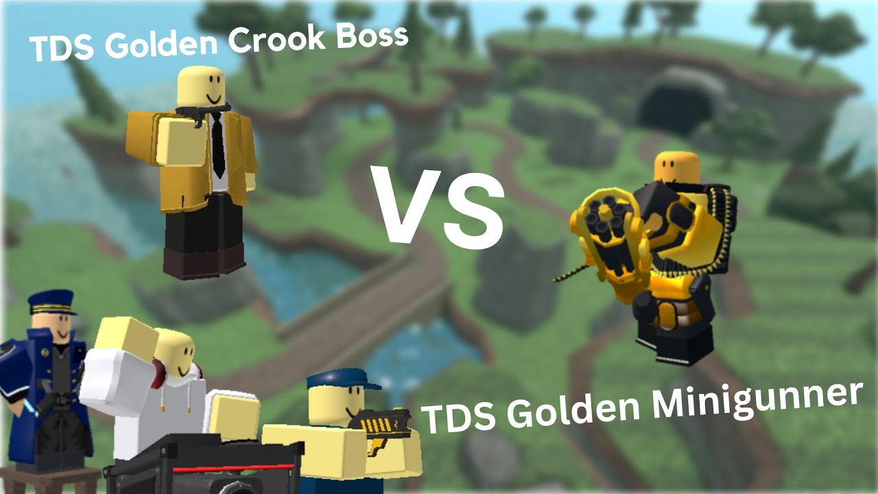 Golden Crook Boss VS Golden MiniGunner I TDS Updated - YouTube