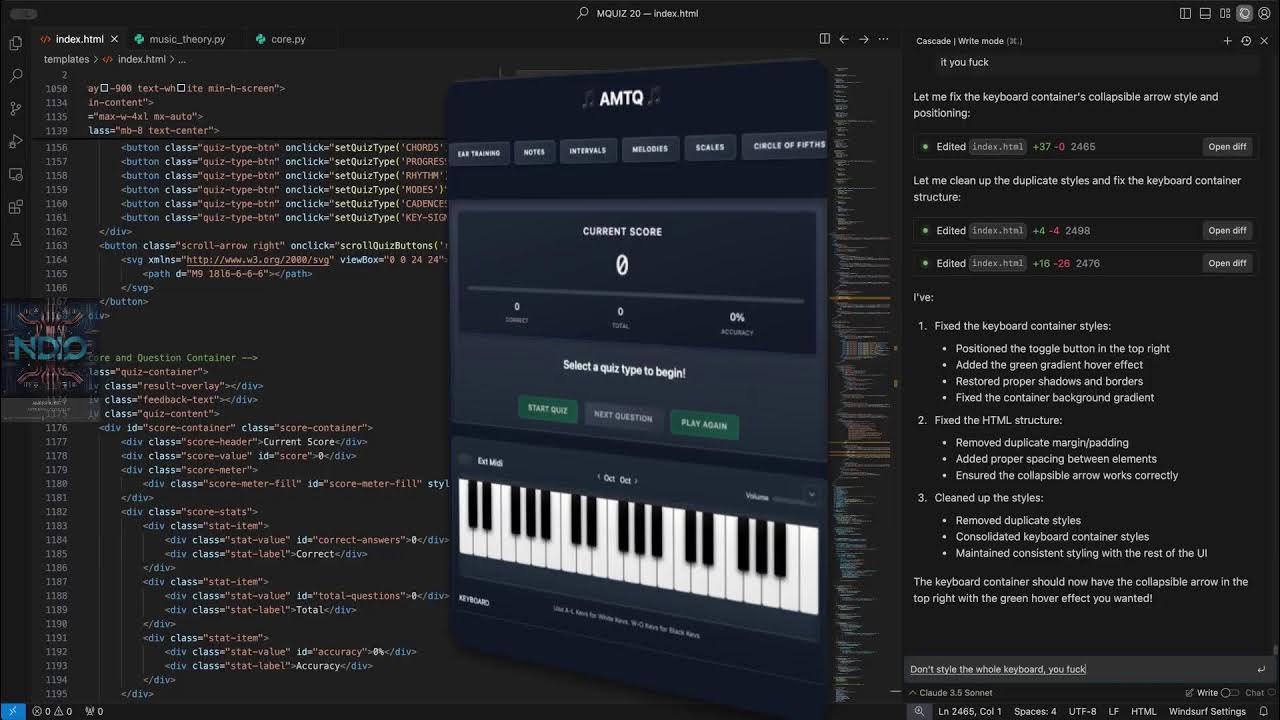 Compose & Code: Creating a Music Theory App in Real-Time! With Windsurf ...