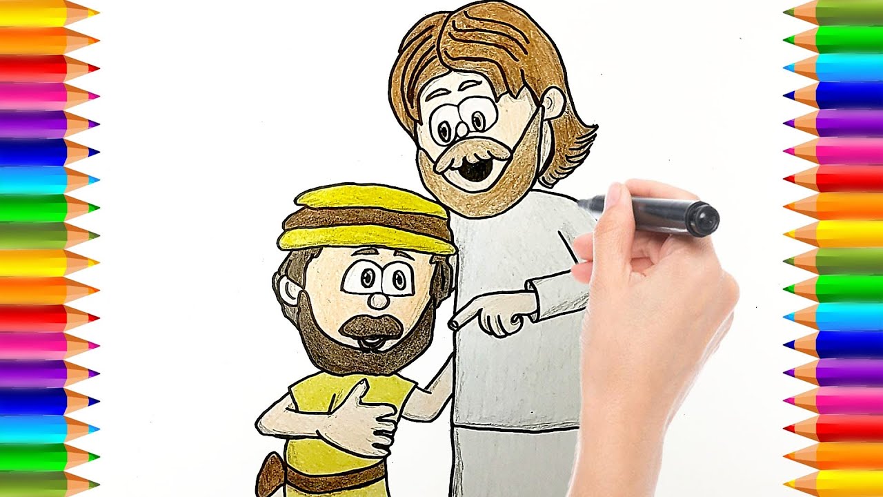 Página Para Colorear De Zaqueo Zaqueo Para Niños #historiasbiblicas