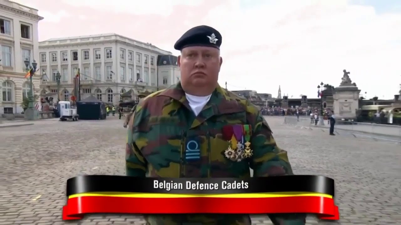 Парад Бельгийских кадетов обороны Belgian Defence Cadets - YouTube