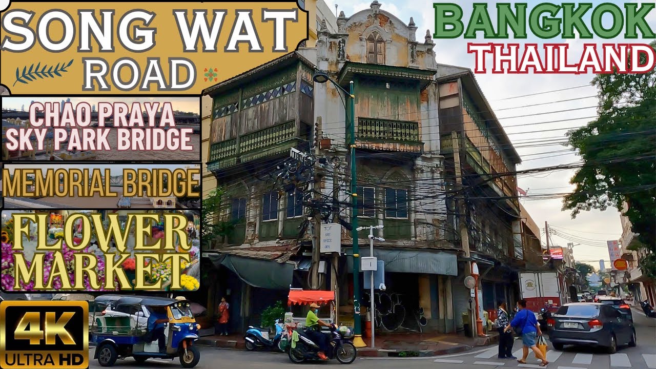 The NEW COOLEST NEIGHBORHOOD? Song Wat Road, Bangkok, Thailand 🇹🇭 4K ...