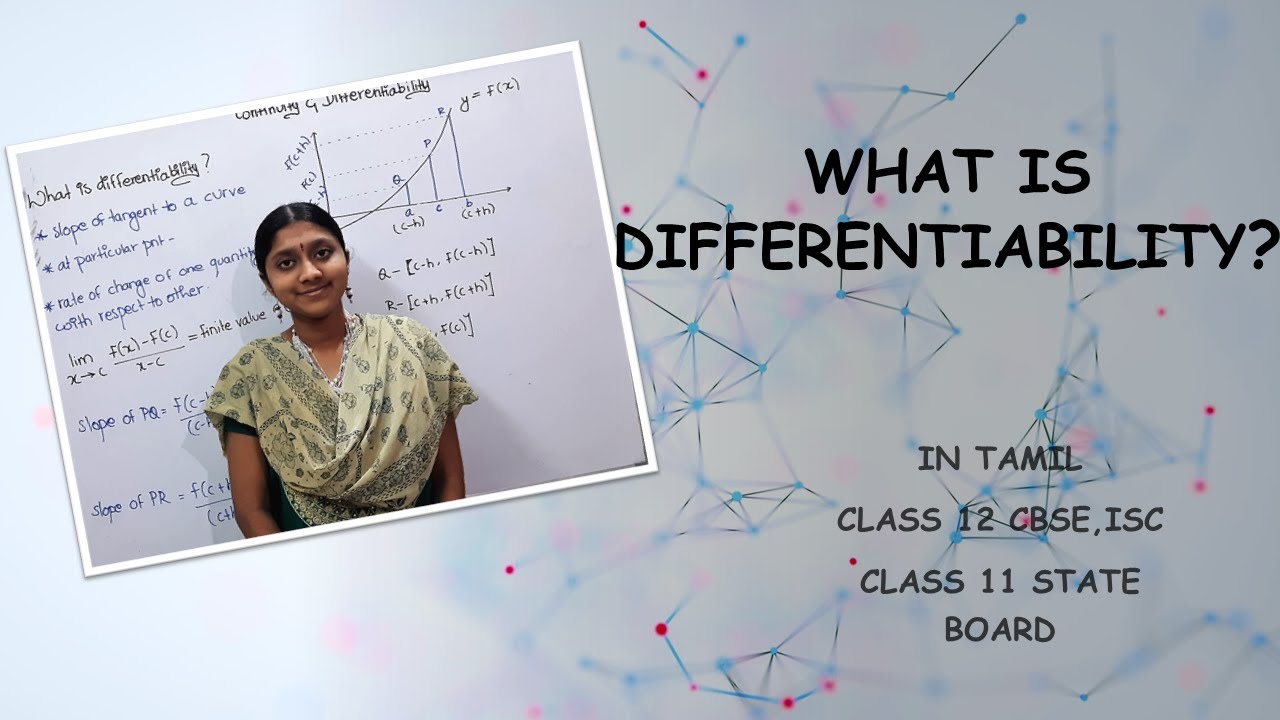 WHAT IS DIFFERENTIABILITY IN TAMIL CLASS 12 CBSE ISC AND CLASS 11 what-is-differentiability-in-tamil-class-12-cbse-isc-and-class-11