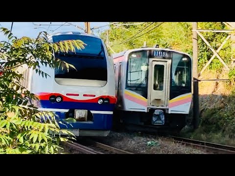 JR東日本E653系1100番台×E129系 - YouTube