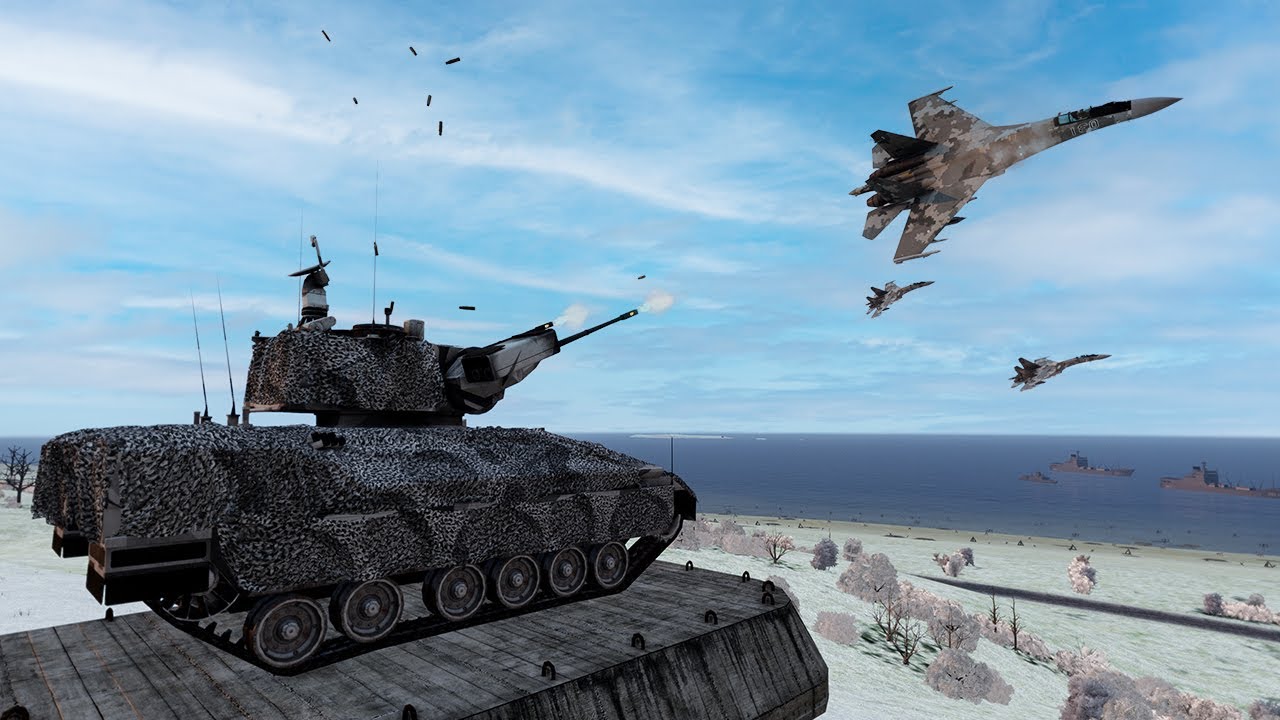 Russian SU-35 Fighter Jets VS Ukrainian Anti-Air Tanks - MilSim Arma 3 ...