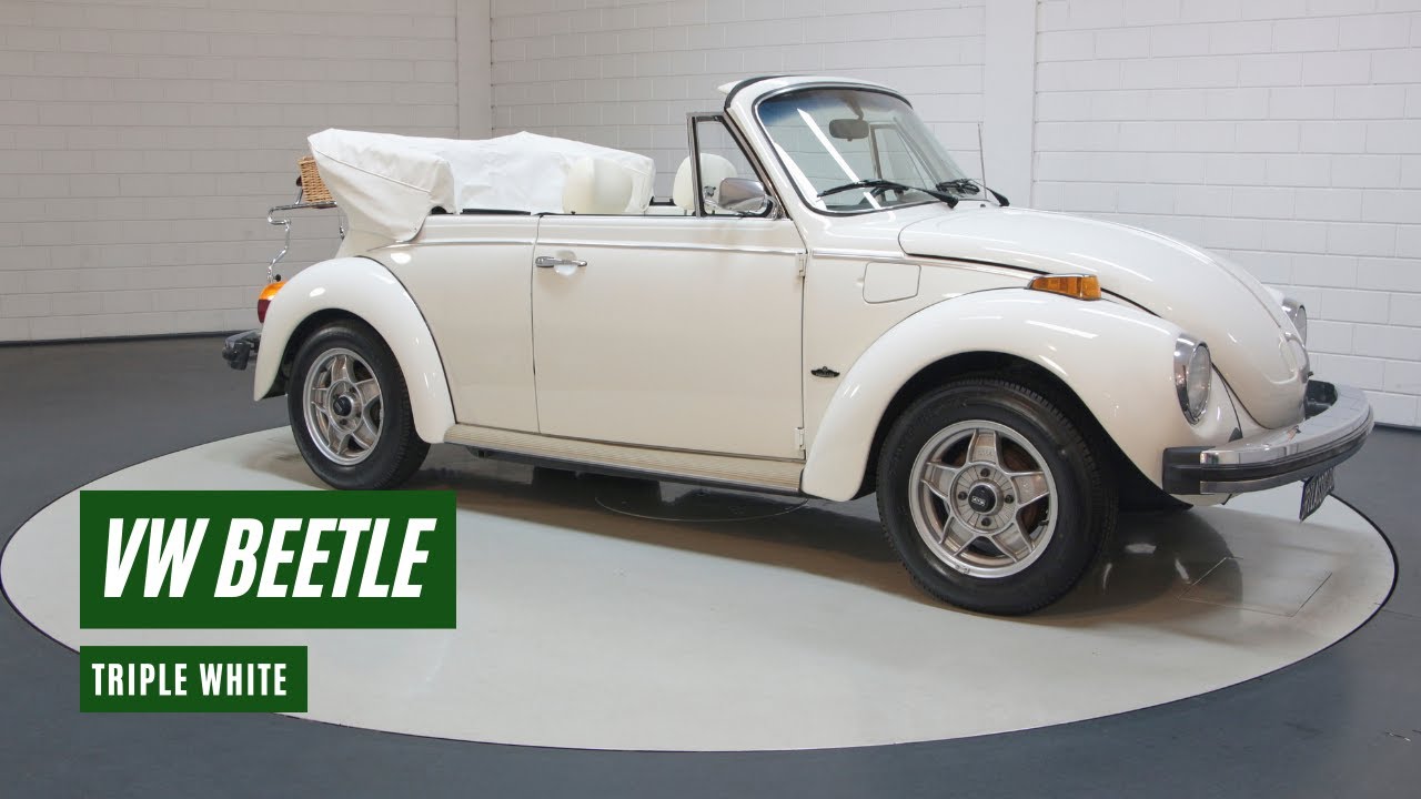VW Beetle Cabriolet | Restored | Triple White | 1980 -VIDEO- www ...