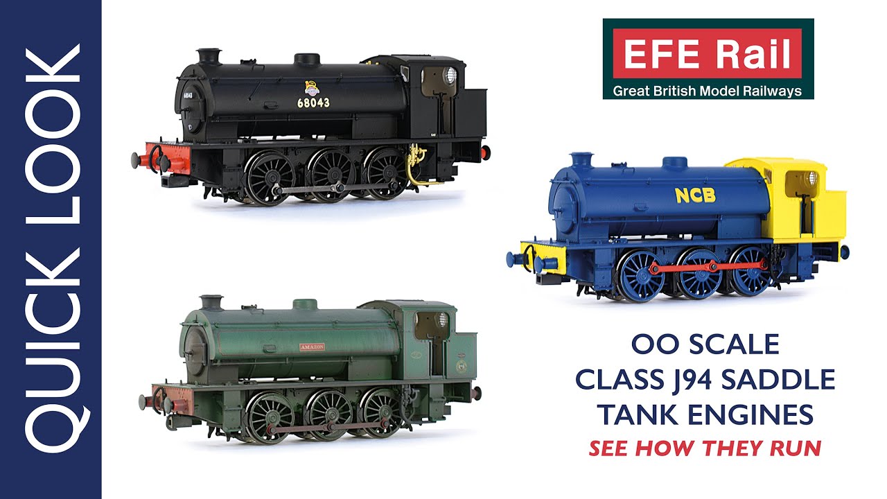 EFE Rail OO Scale J94 Saddle Tank Locomotives - YouTube