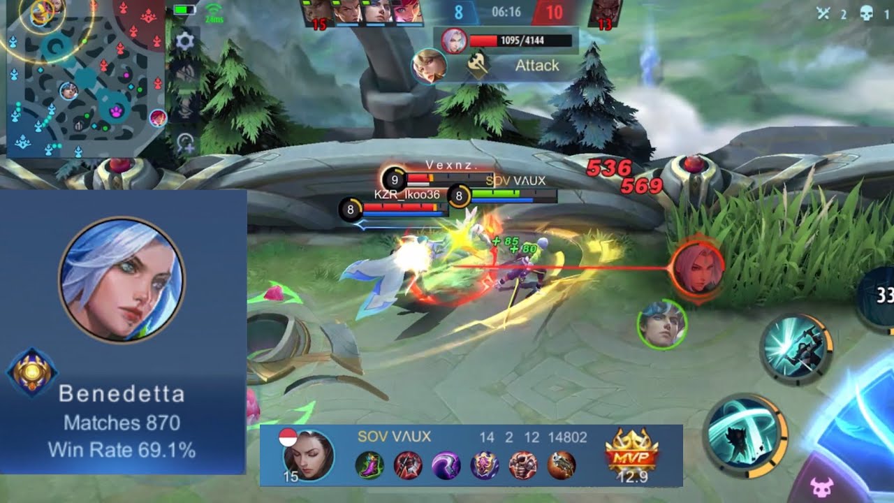 Benedetta Gameplay | 870 matches 69.1% winrate | MLBB - YouTube