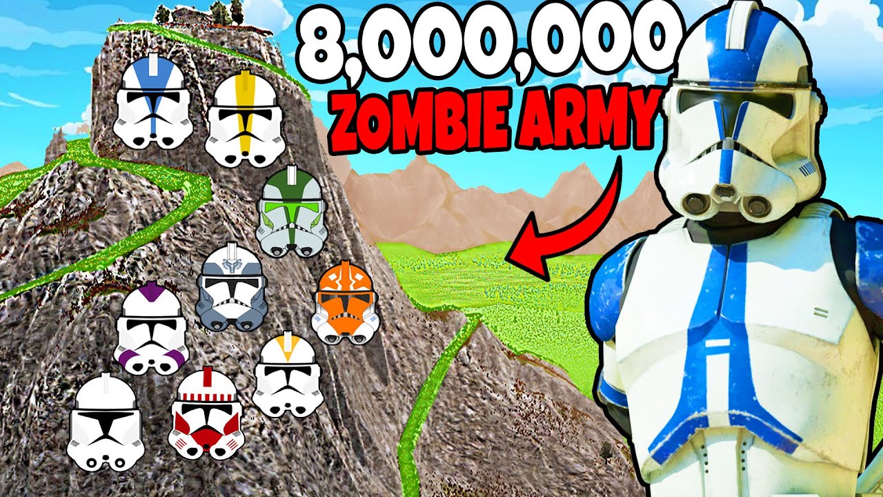 Can All CLONE LEGIONS Hold MOUNTAIN FORTRESS vs 8,000,000 ZOMBIE ARMY ...
