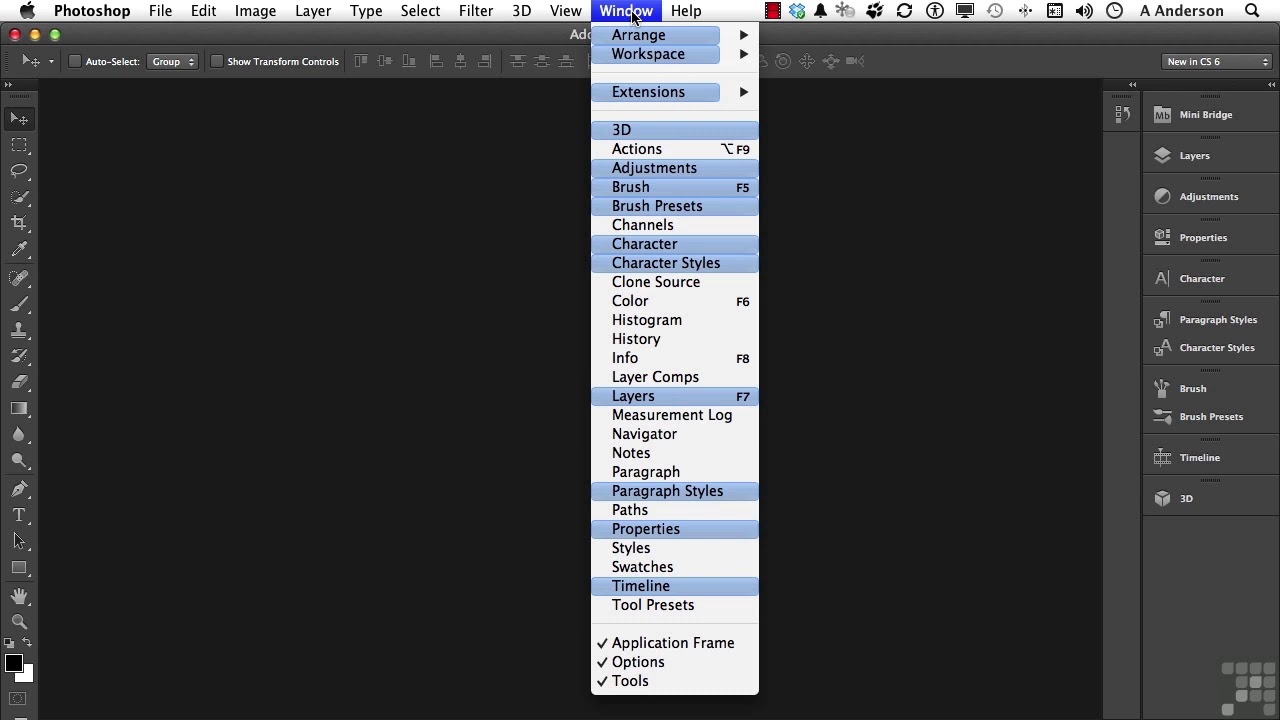 02 04 The New Photoshop CS6 Interface - YouTube