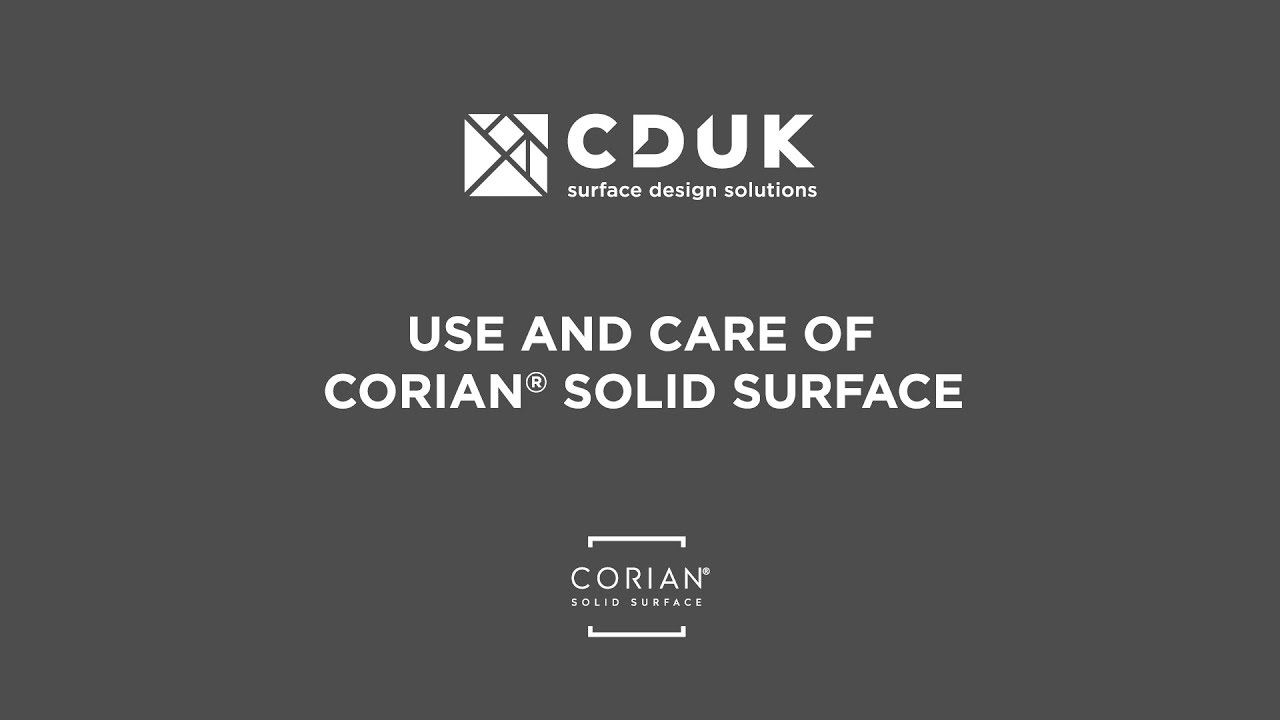 Use and Care of Corian® Solid Surface - YouTube