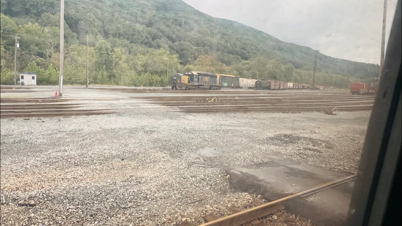 Amtrak train 51, the Cardinal, Departing Clifton Forge, Virginia, 9/29 ...