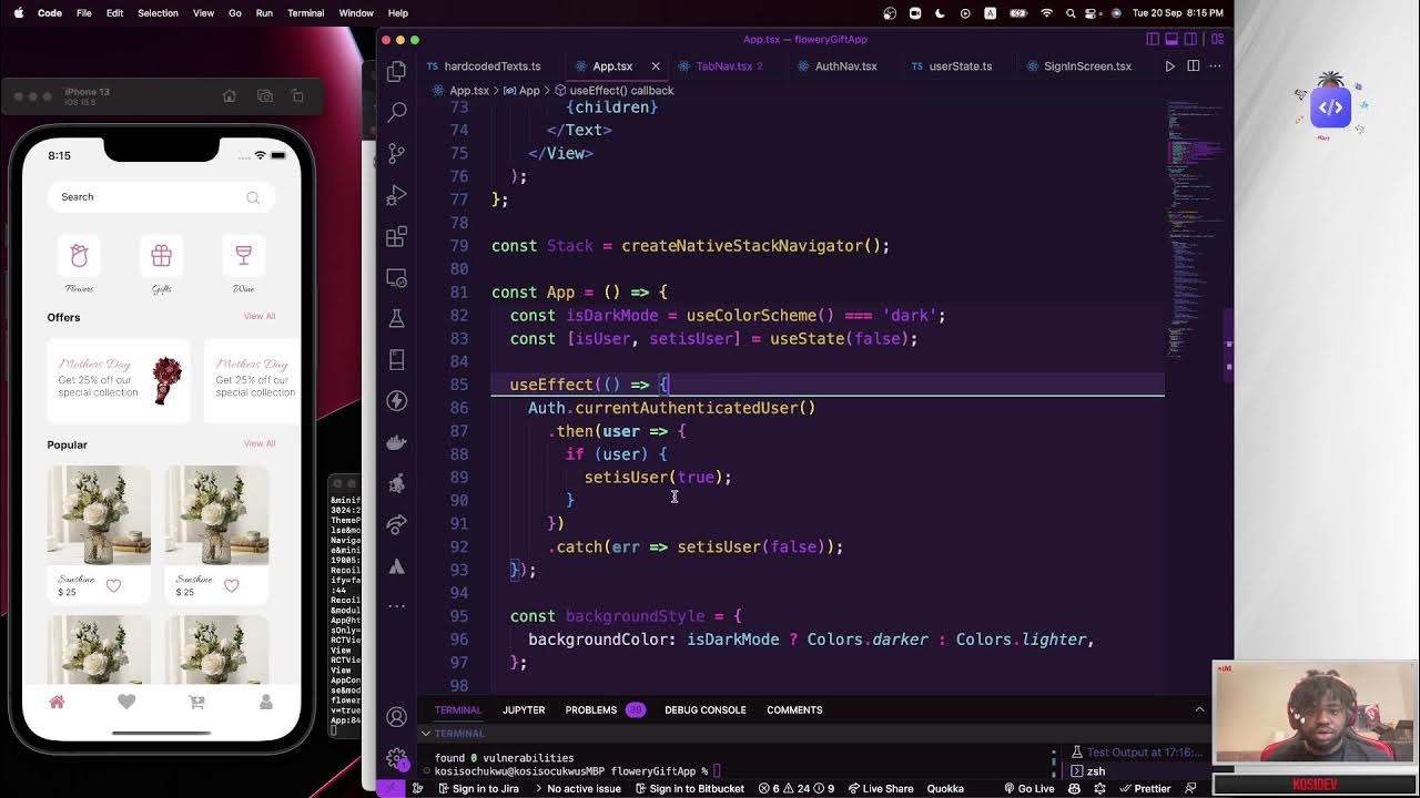 Add Bottom Navbar| React Native tutorial| (Flowery Gift App)| Episode ...