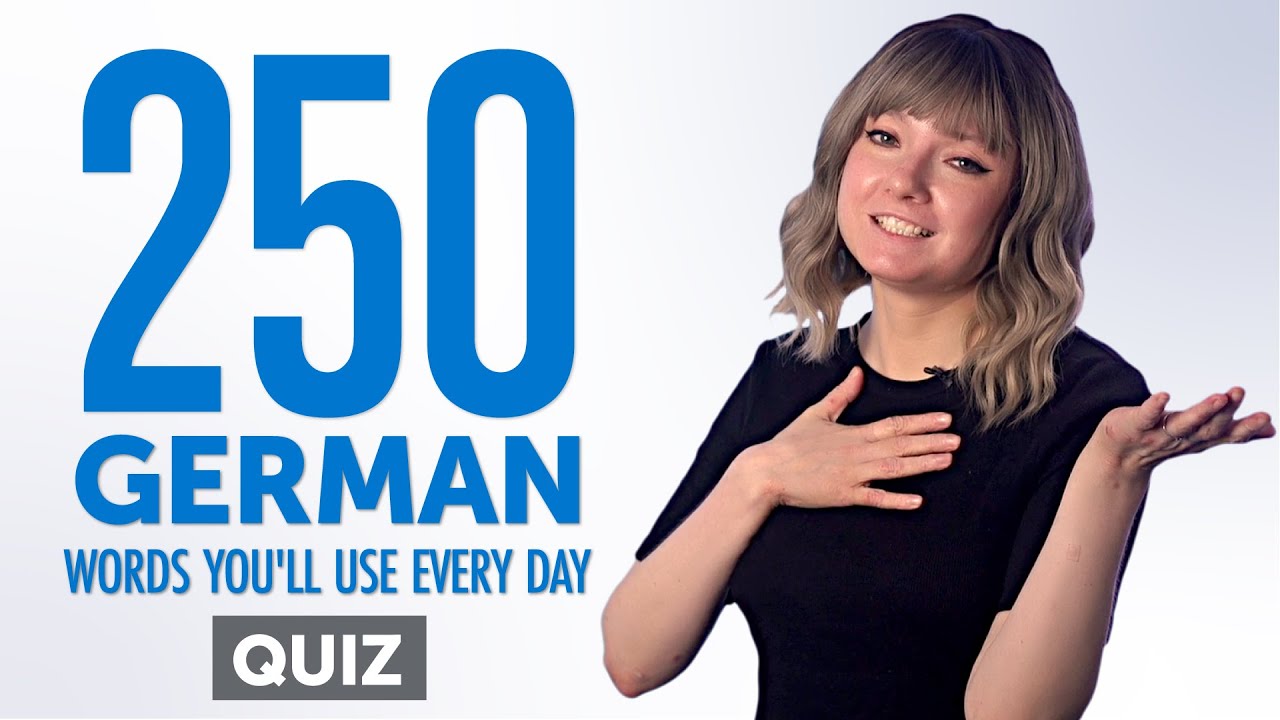 Quiz | 250 German Words You'll Use Every Day - Basic Vocabulary #65 ...