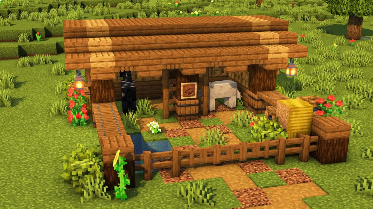 Minecraft | How to Build a Horse Stable - YouTube