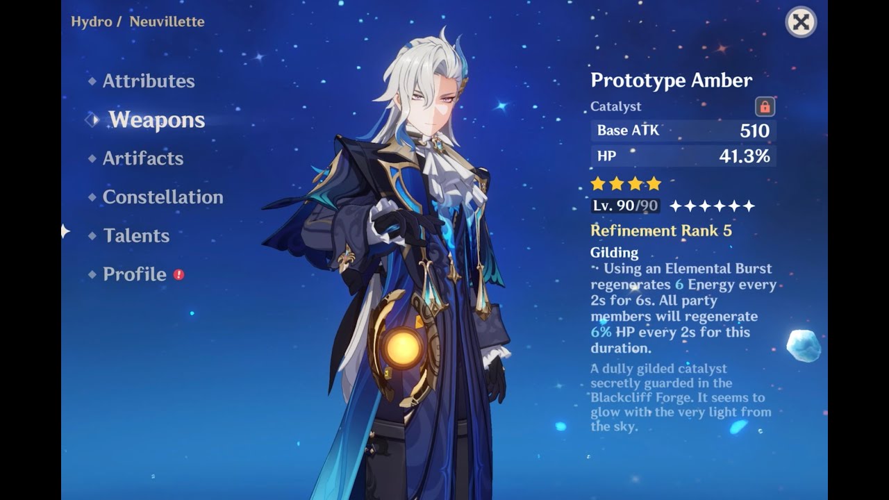 C0 Neuvillette F2P build | cursed artifact roll | No signature ...