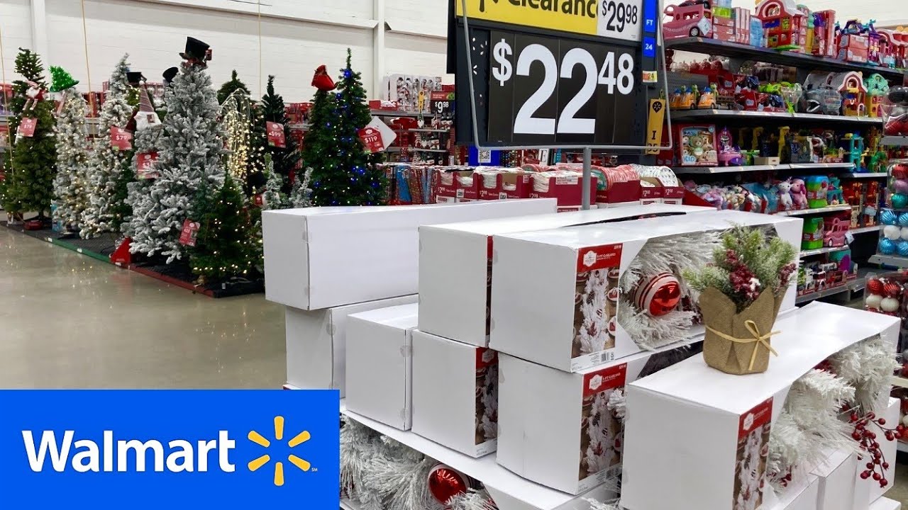 WALMART CHRISTMAS TREES CHRISTMAS DECORATIONS ORNAMENTS SHOP WITH ME ...
