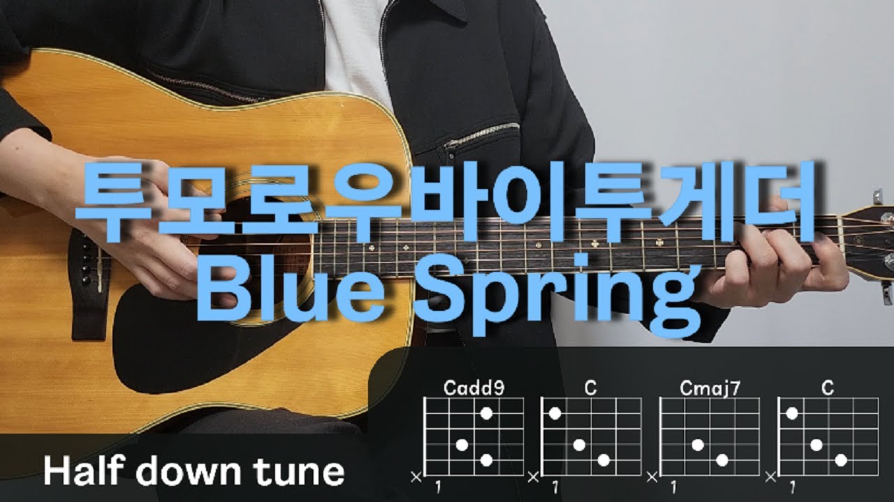 TXT 투모로우바이투게더 - Blue Spring 기타 코드, 커버, 타브 악보 l Guitar cover, Acoustic ...
