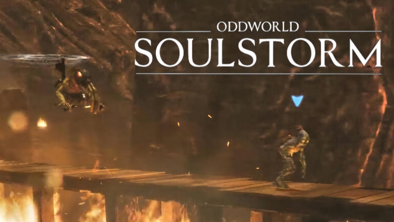 Oddworld Soulstorm Gameplay - Escaping the Burning Cave PS5 4k 60fps ...