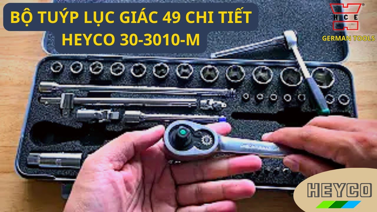 HEYCO 00030301083 - BỘ TUÝP LỤC GIÁC 49 CHI TIÊT HEYCO 30 3010 M / Made ...