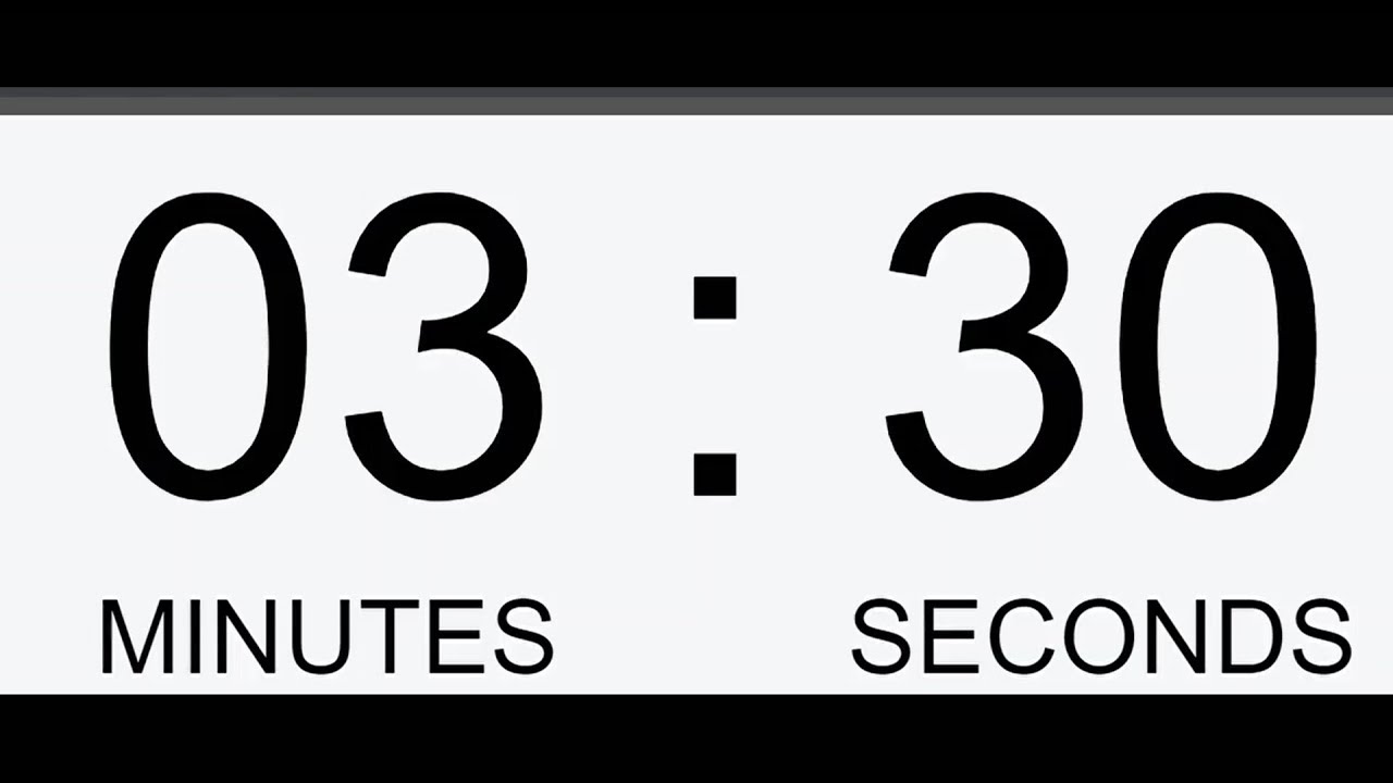3 Minute 30 Second Timer YouTube