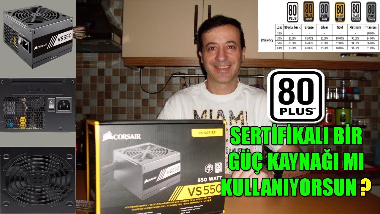 CORSAIR VS Series™ VS550 — 550 Watt 80 PLUS® White Certified PSU EU GÜÇ ...