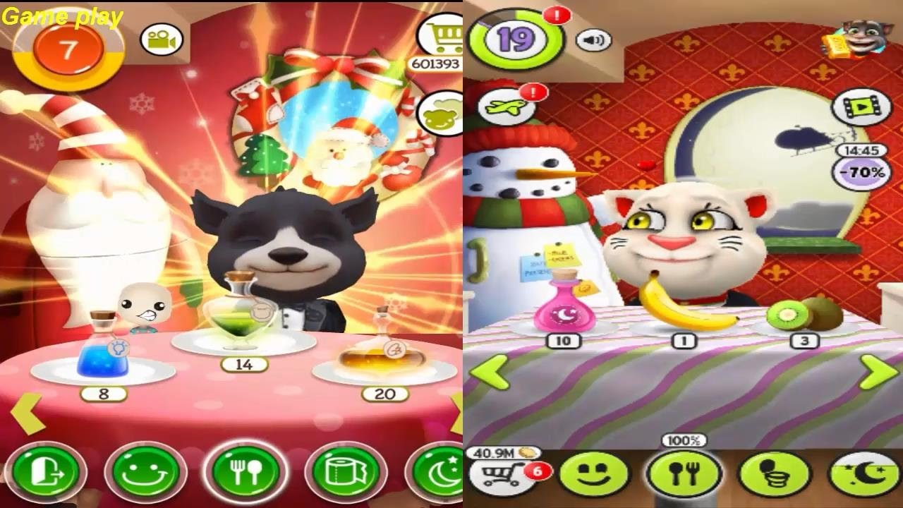 My Talking Tom Level 18 VS BB Talking Bear Level 6 Gameplay - YouTube