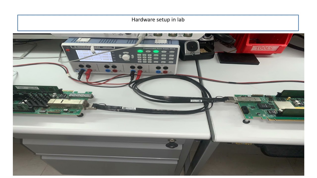 Demo of the optical interface of 5G baseband unit hardware - YouTube