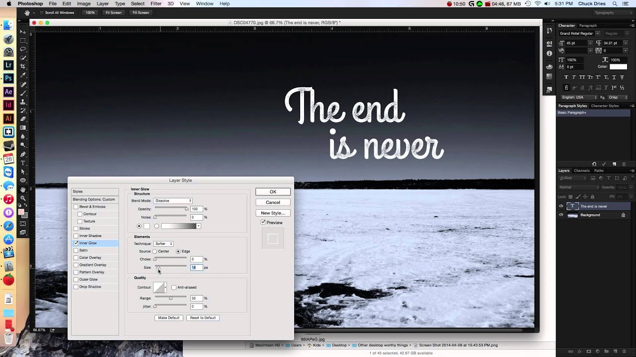 Distressed Text in Photoshop Tutorial - YouTube