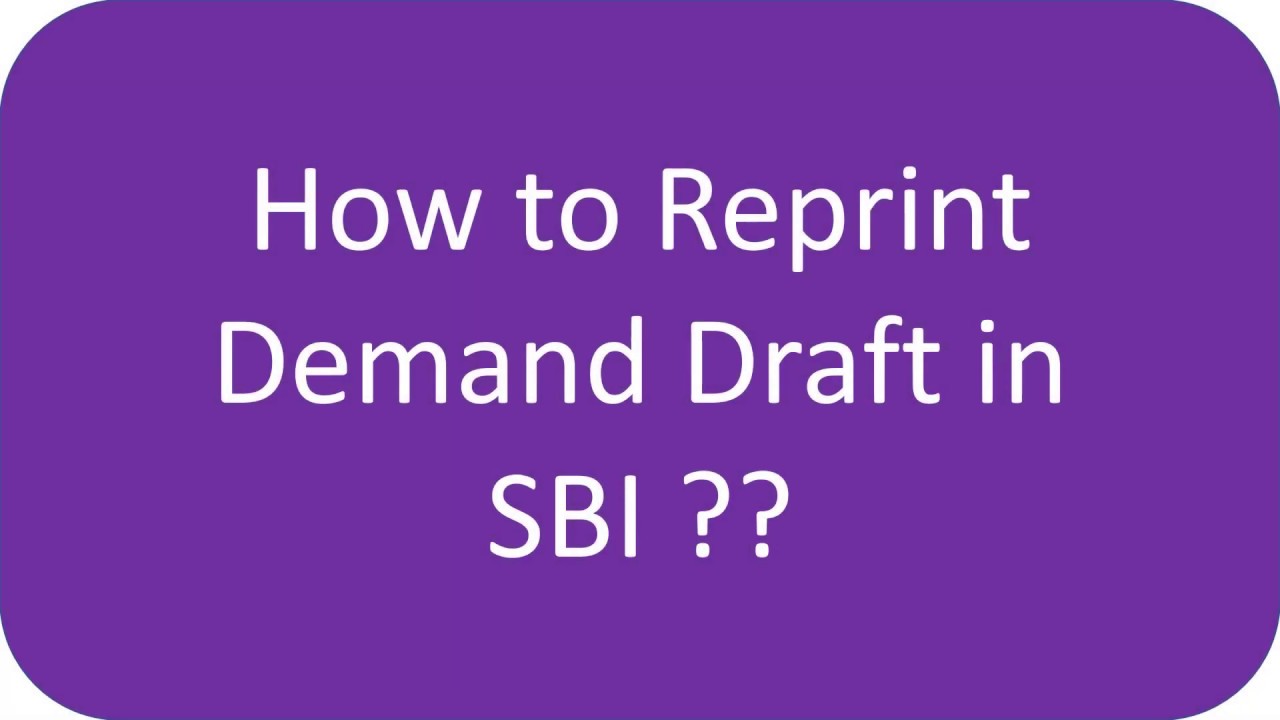 How To Take Print Of DD In Online SBI YouTube How To Take Print Of DD In Online SBI YouTube