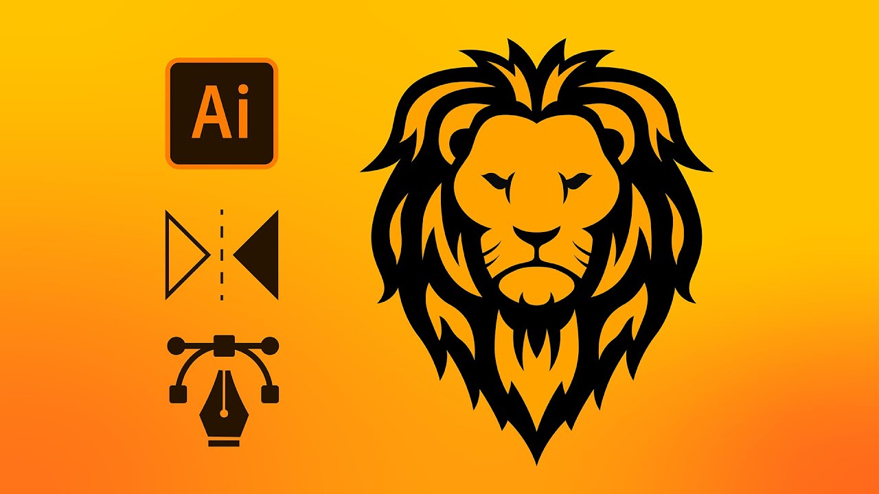 Drawing Symmetrical Logo in Illustrator -- illustrator Tutorial - YouTube