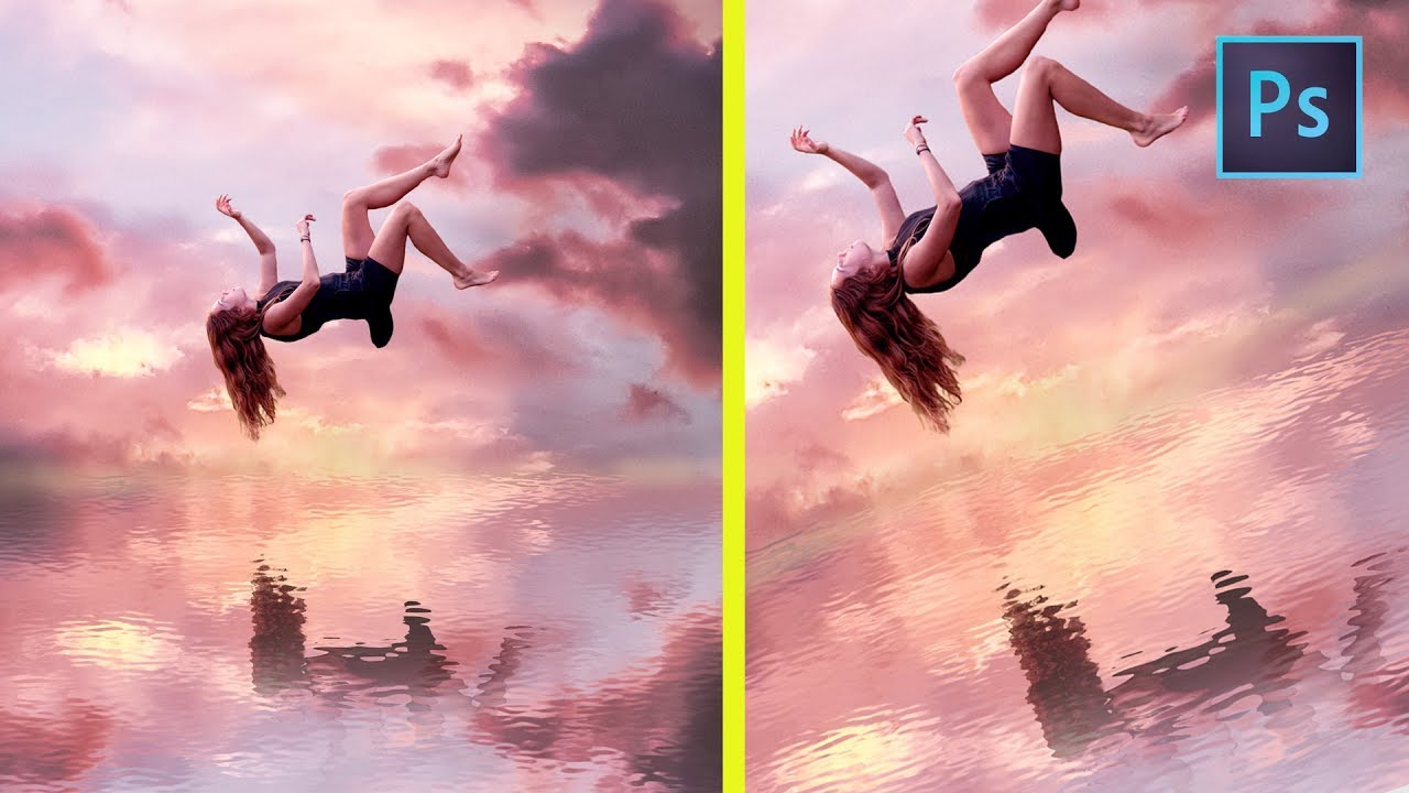 [ Photoshop Manipulation ] How to create WATER REFLECTIONS - YouTube