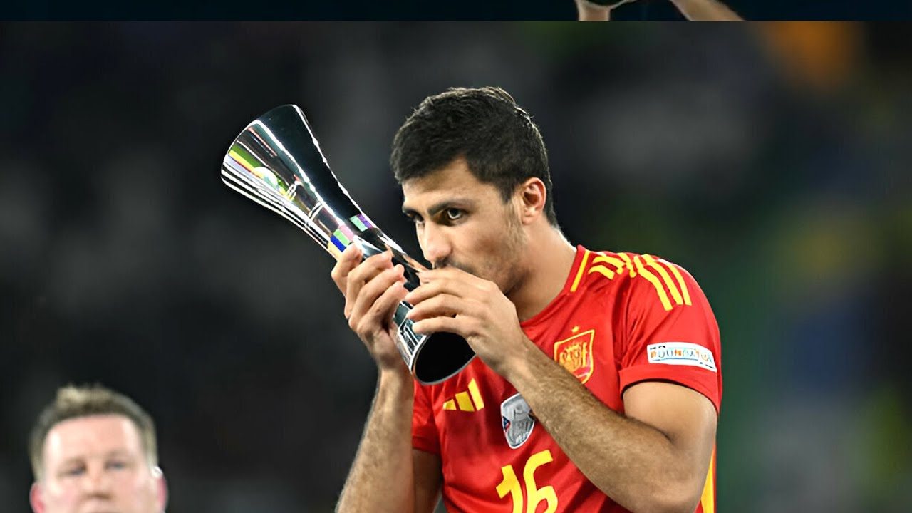 Rodri Best Player of EURO 2024 - YouTube
