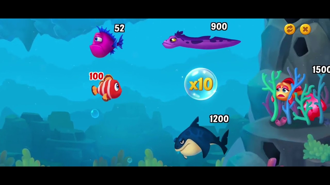 Fishdom .Big fish eat small fish to become giant fish - YouTube