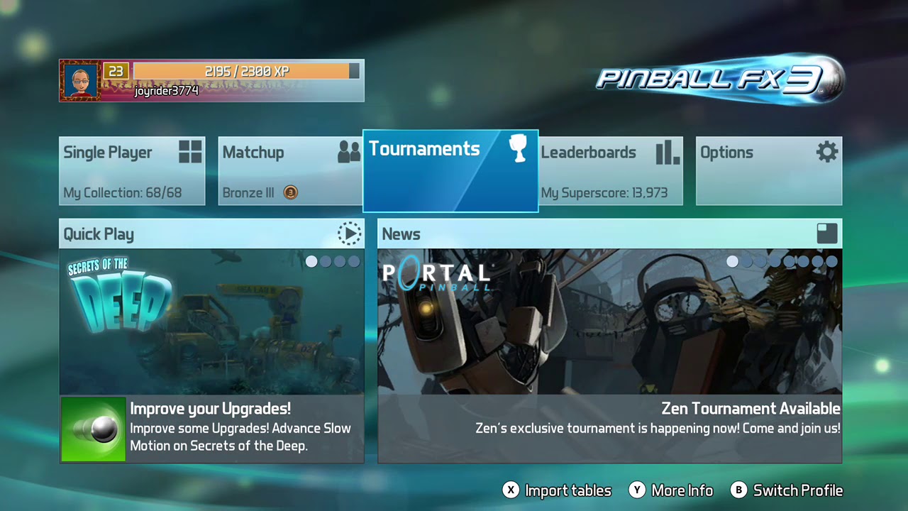Pinball fx3 xbox one main menu music bug - YouTube